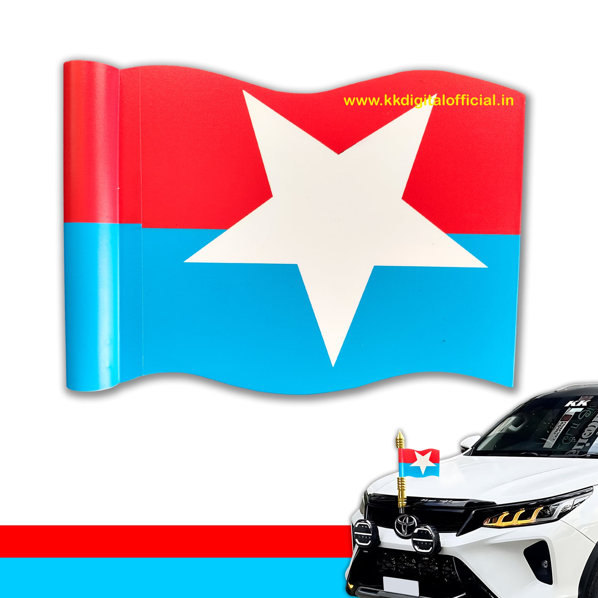 VCK – Viduthalai Chiruthaigal Katchi, Acrylic Car Flag – KK Digital